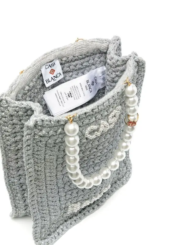 Casablanca Bead Chain Bag - Grey