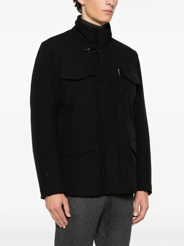 FAY Textured Jacket - Black