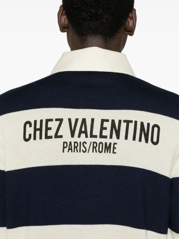 Valentino Garavani Striped Polo Shirt - Neutrals