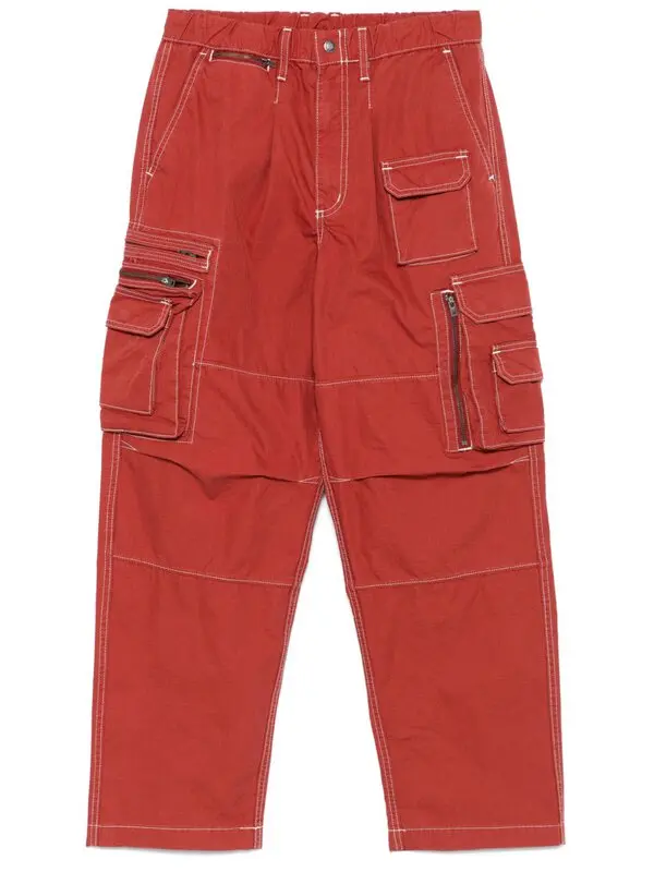 THISISNEVERTHAT Multi-zip Cargo Trousers - Red