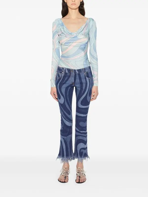 Emilio Pucci Marmo-print Jeans