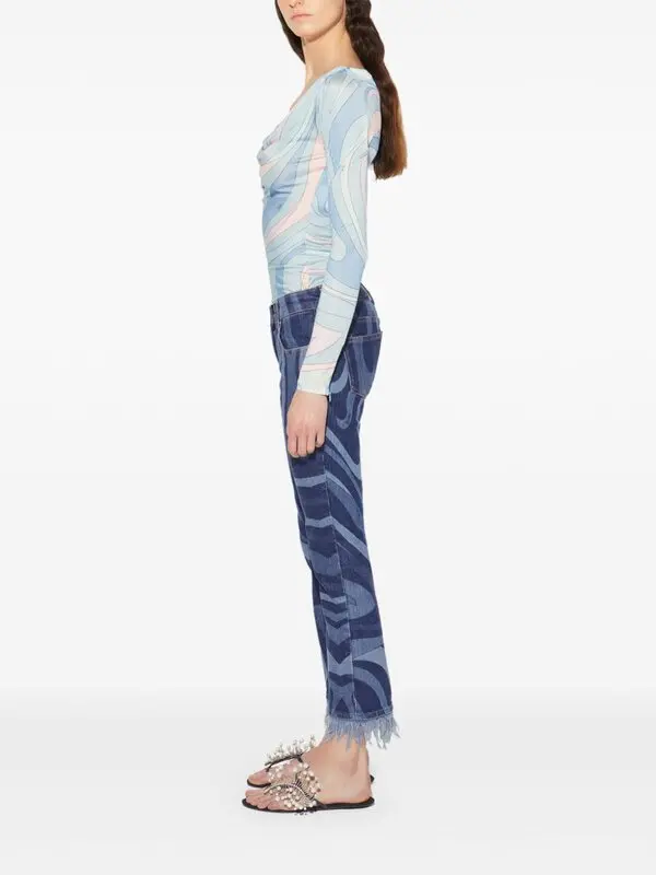 Emilio Pucci Marmo-print Jeans