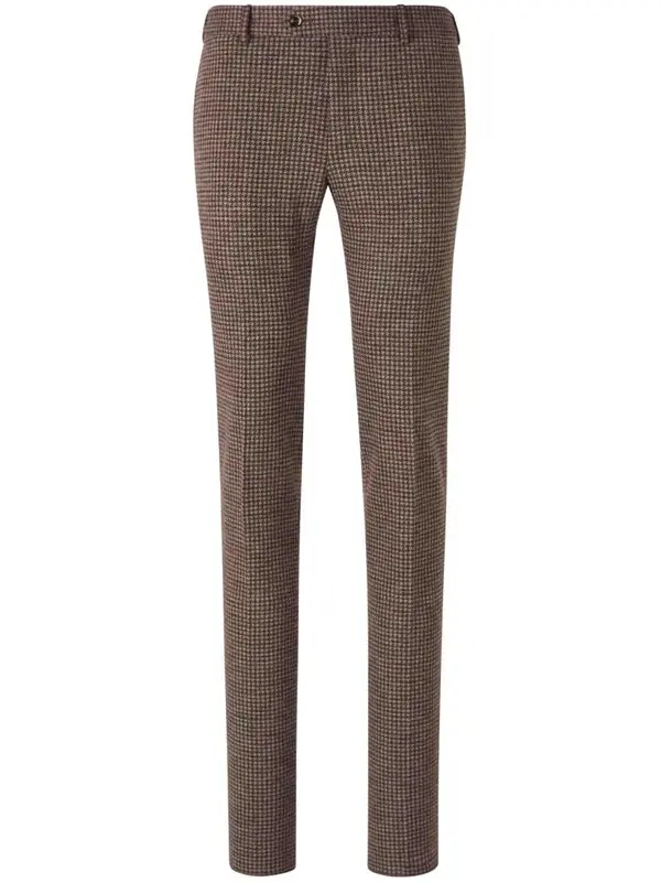 PT TORINO Houndstooth Cropped Trousers