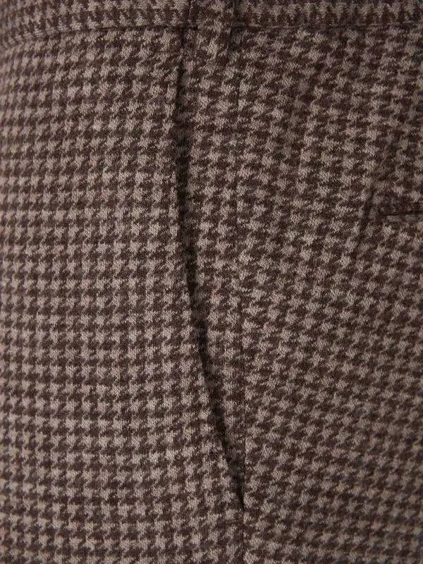 PT TORINO Houndstooth Cropped Trousers