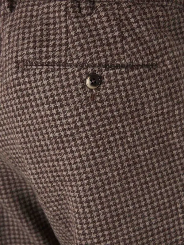 PT TORINO Houndstooth Cropped Trousers