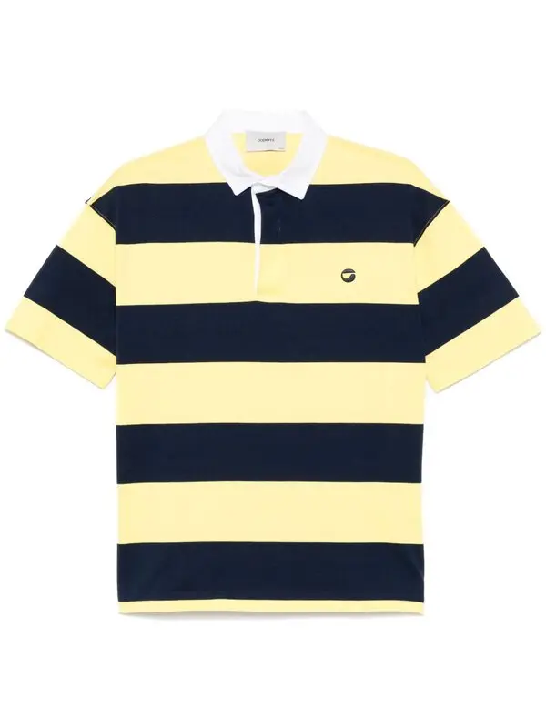 Coperni Striped Polo Top - Yellow
