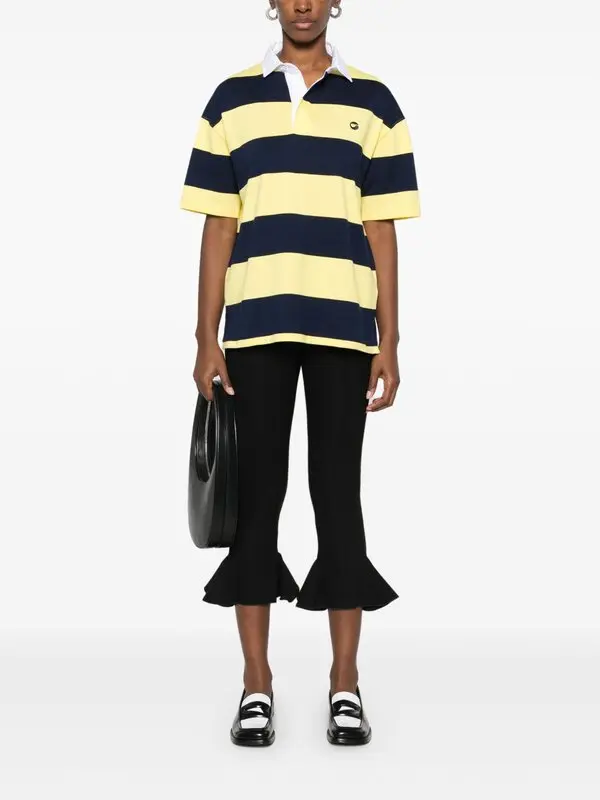 Coperni Striped Polo Top - Yellow