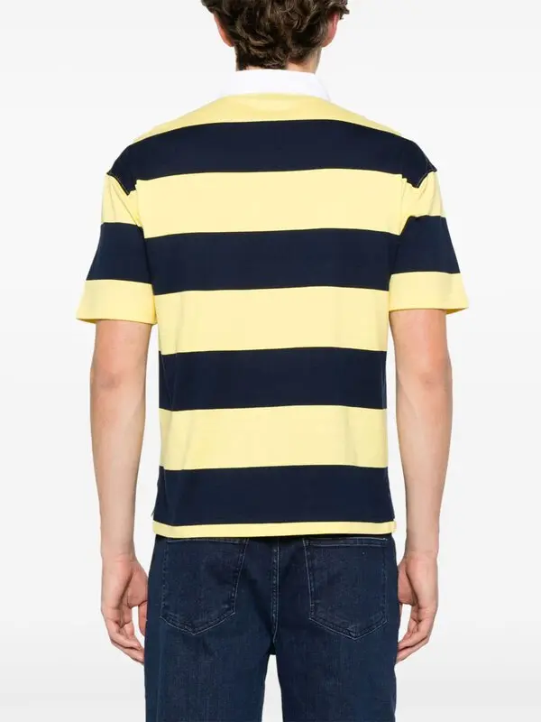 Coperni Striped Polo Top - Yellow