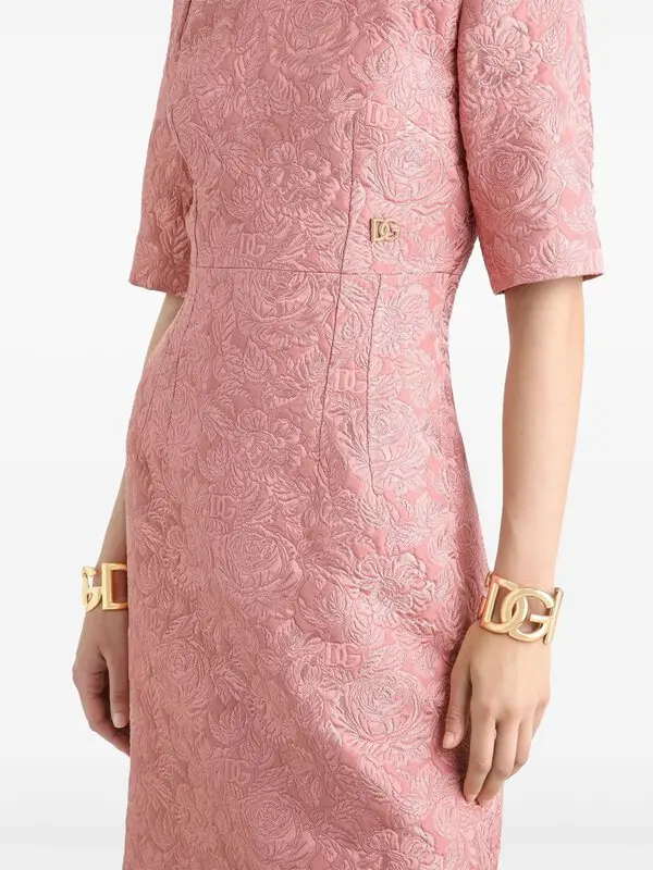 Dolce & Gabbana Floral-jacquard Midi Dress
