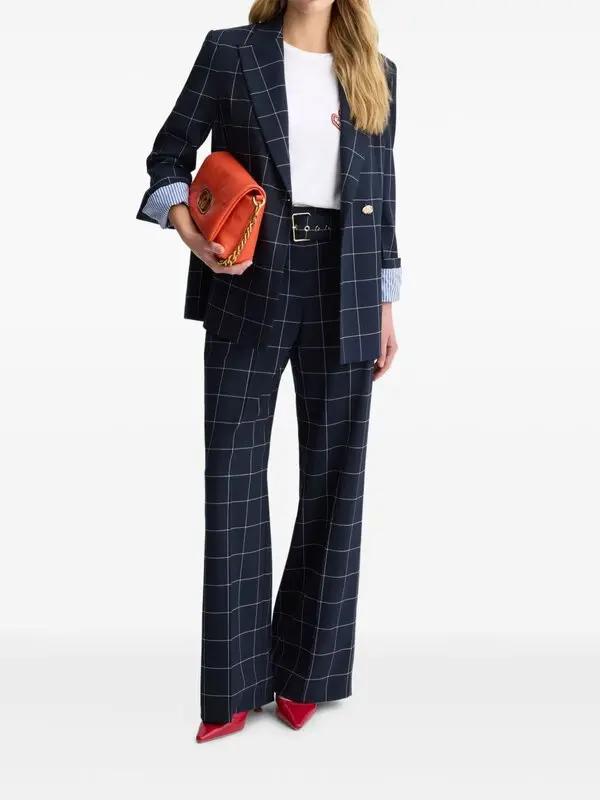 Liu Jo Double-breasted Checked Blazer
