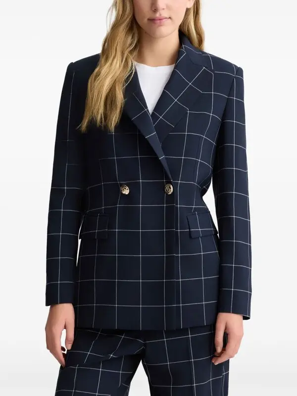 Liu Jo Double-breasted Checked Blazer