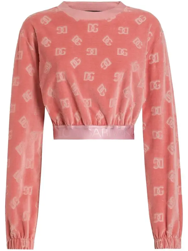 Dolce & Gabbana Monogram Jacquard Sweatshirt - Pink