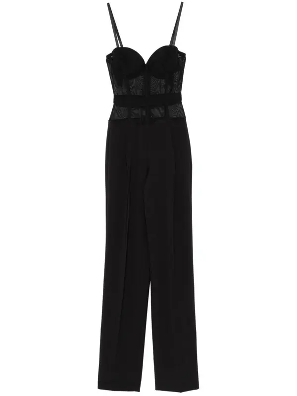 Elisabetta Franchi Crepe Jumpsuit - Black