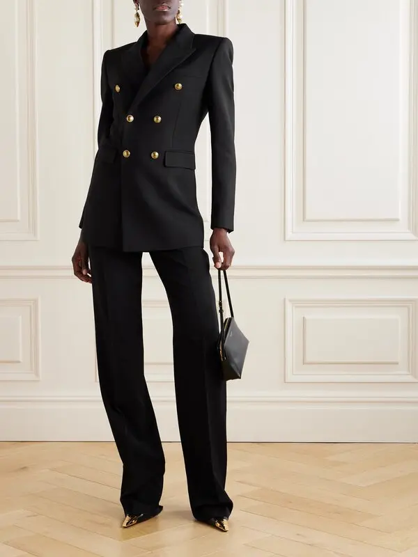 Saint Laurent Double-breasted Wool-gabardine Blazer