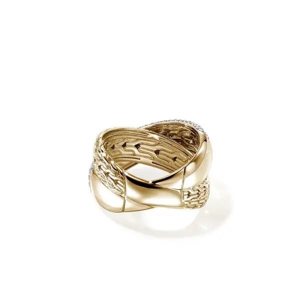 John Hardy Artisan Series Carved Chain Ring