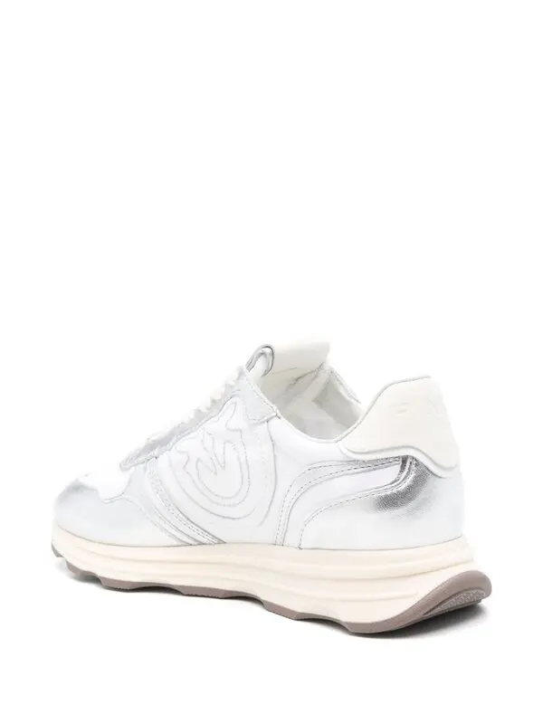 Pinko Love Birds-motif Sneakers - Silver