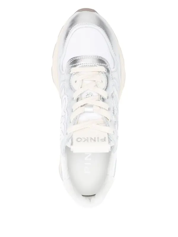 Pinko Love Birds-motif Sneakers - Silver