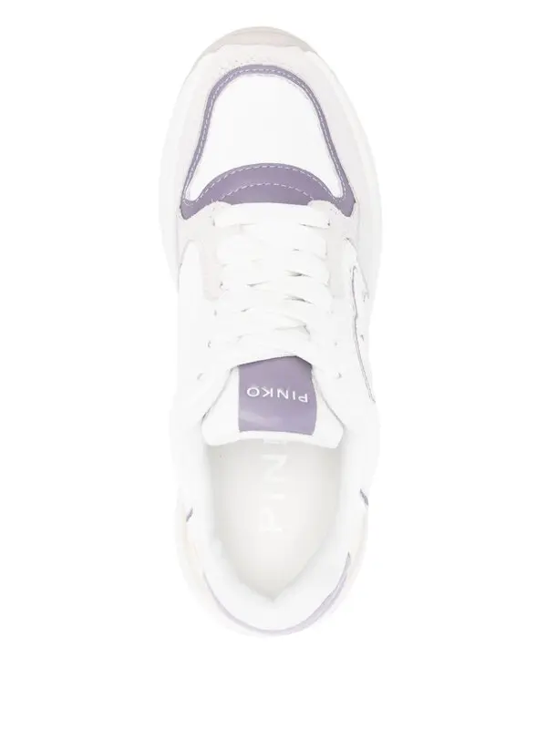 Pinko Love Birds-motif Sneakers - White