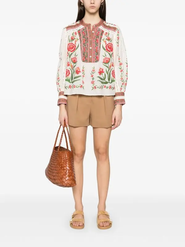 Farm Rio Rainika Blouse - Neutrals