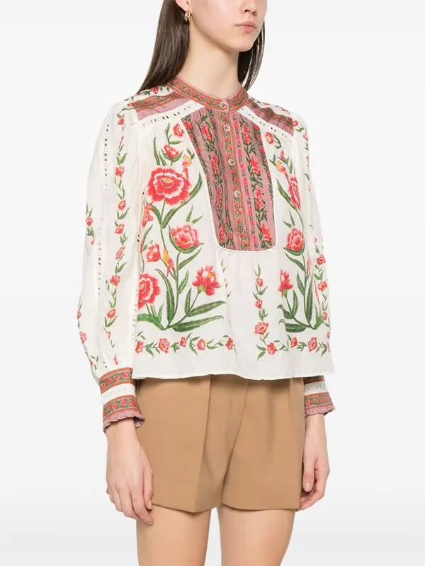Farm Rio Rainika Blouse - Neutrals
