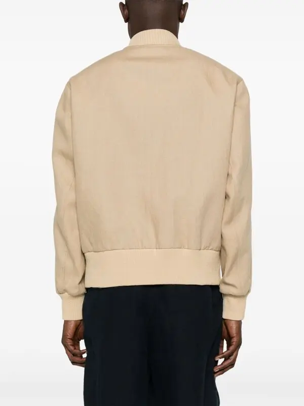LARDINI Linen Bomber Jacket