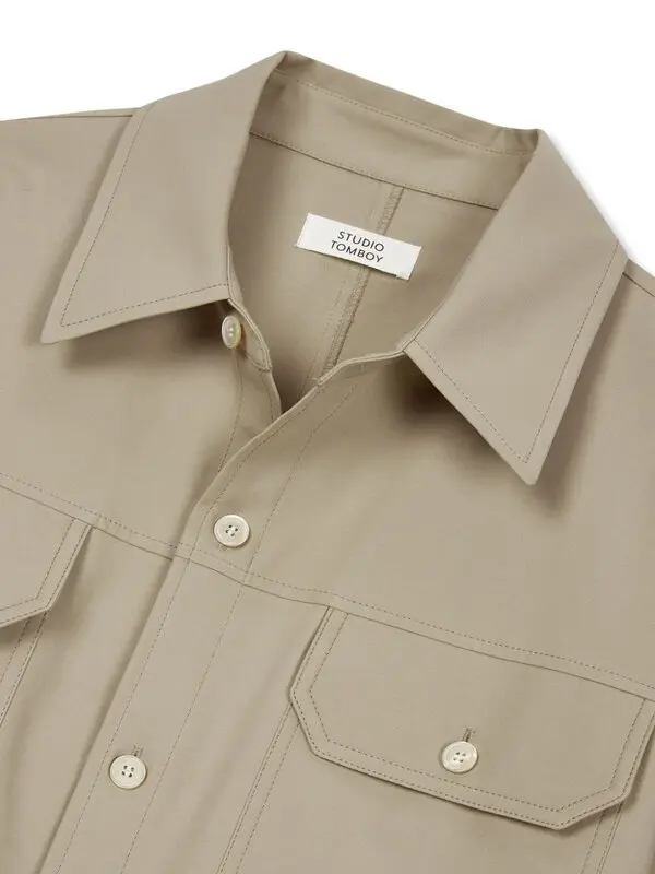 STUDIO TOMBOY Two-pocket Shirt - Brown