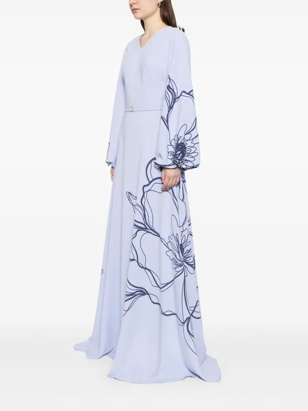 SAIID KOBEISY Floral Printed Kaftan