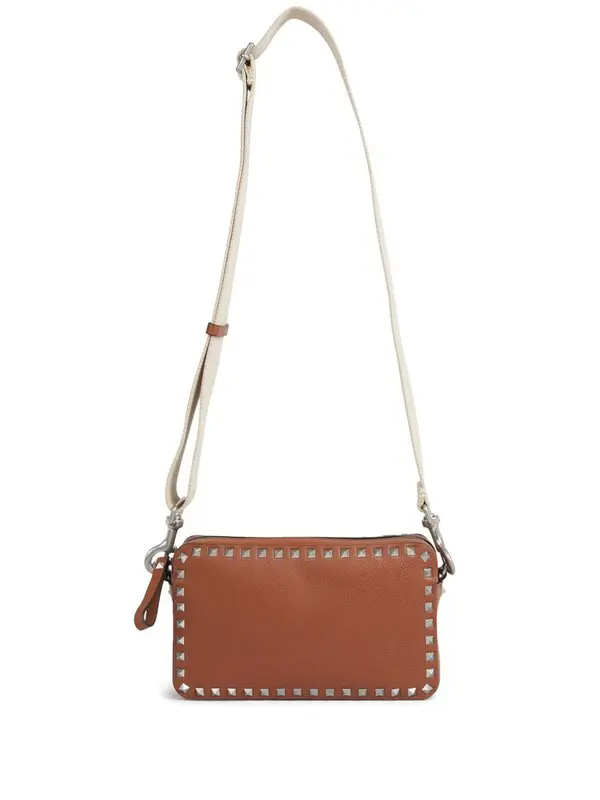 Valentino Garavani Rockstud Messenger Bag - Brown
