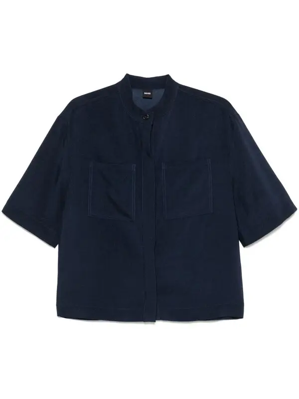 BOSS Band-collar Shirt