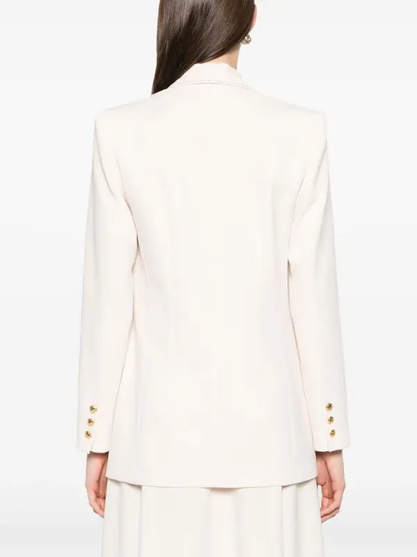 Elisabetta Franchi Crepe Blazer With Contrast Stitch