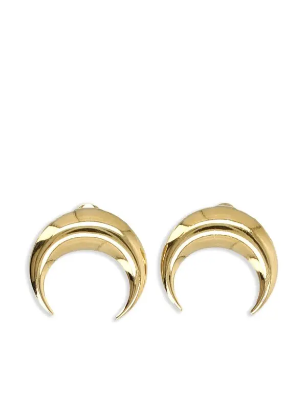 MARINE SERRE Mini Crescent Moon Earrings - Gold