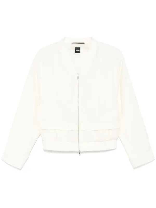 BOSS Layered-effect Bomber Jacket - Neutrals