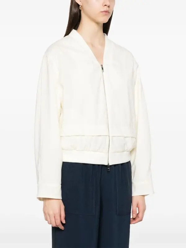 BOSS Layered-effect Bomber Jacket - Neutrals