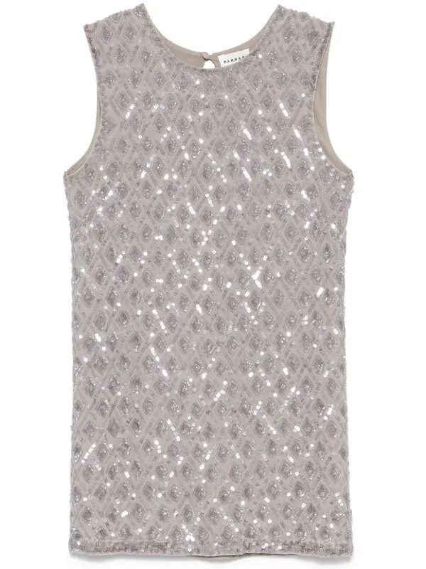 P.a.r.o.s.h Sequined Mini Dress - Neutrals