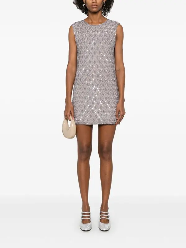 P.a.r.o.s.h Sequined Mini Dress - Neutrals
