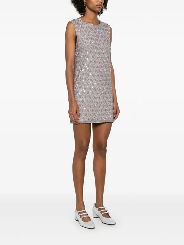 P.a.r.o.s.h Sequined Mini Dress - Neutrals