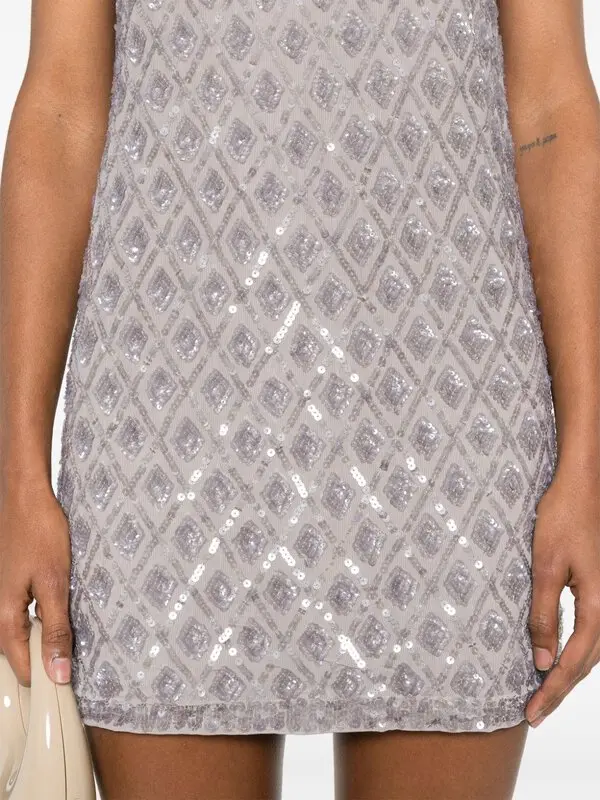 P.a.r.o.s.h Sequined Mini Dress - Neutrals
