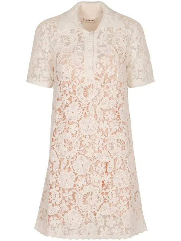 P.a.r.o.s.h Cotton Mini Dress - Neutrals