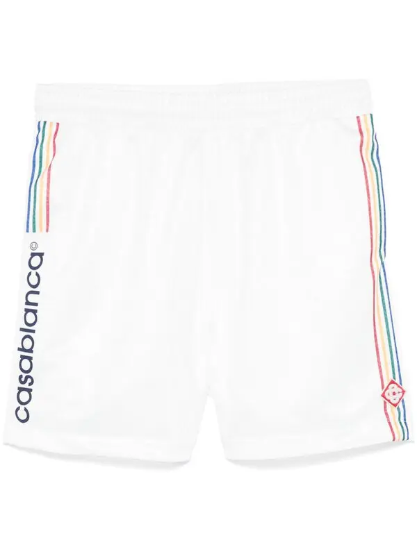 Casablanca Monogram-jacquard Shorts - White