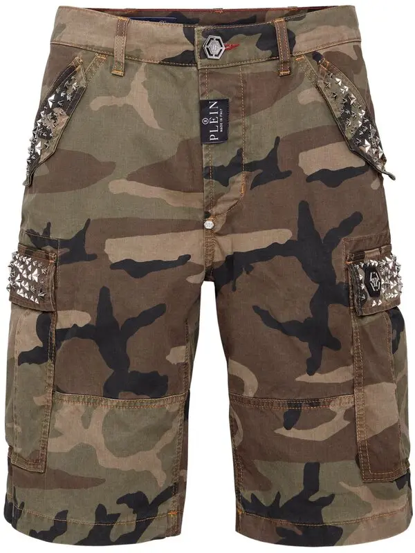 Philipp Plein Stud-embellished Cargo Shorts