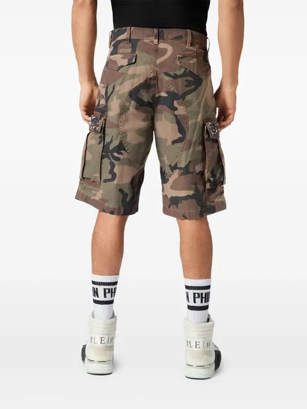 Philipp Plein Stud-embellished Cargo Shorts