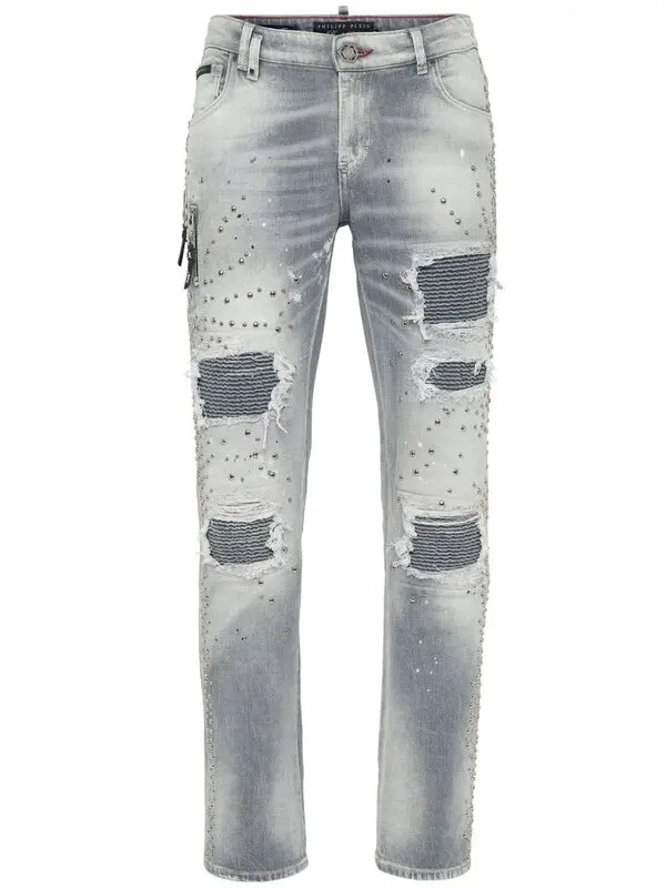 Philipp Plein Studded Jeans - Grey