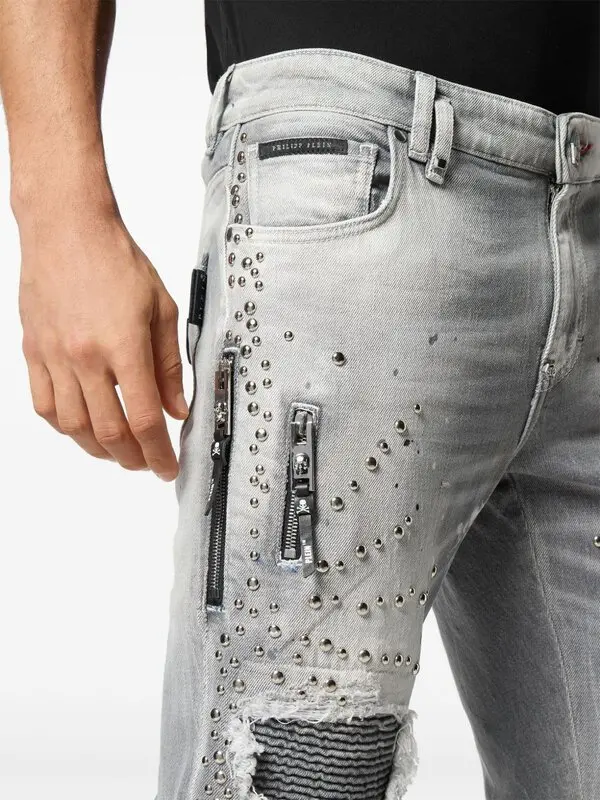 Philipp Plein Studded Jeans - Grey