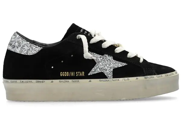 GOLDEN GOOSE Hi Star Suede Glitter Sneakers