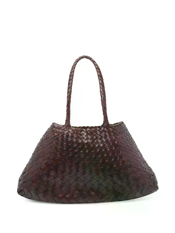 Dragon Diffusion Santa Croce Woven Leather Tote Bag - Brown