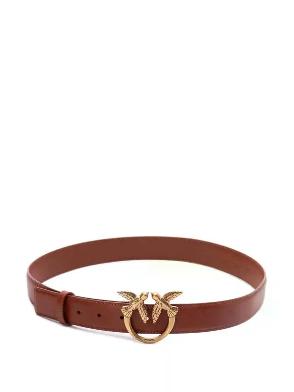 Pinko Love Birds Buckle Belt - Brown