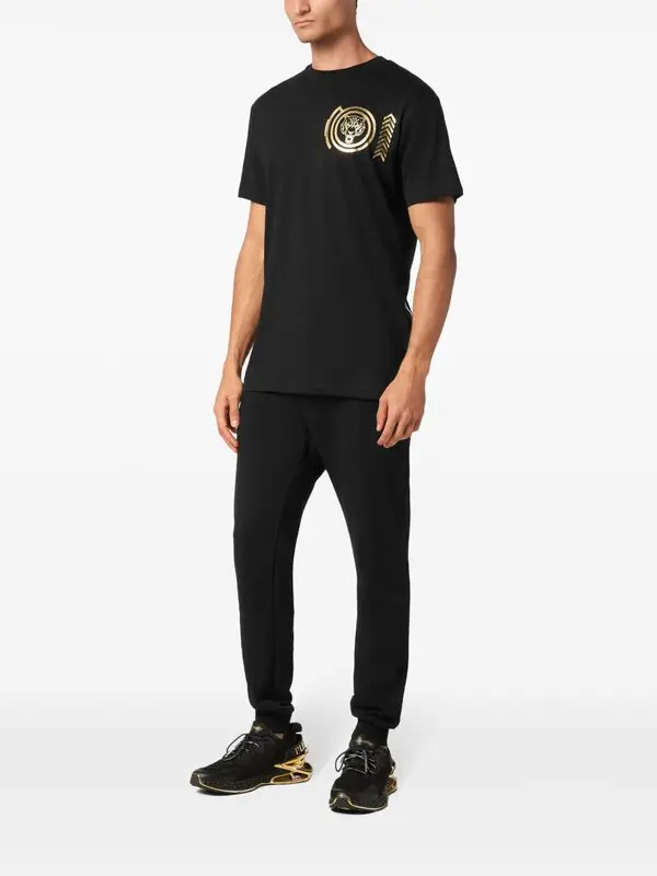 PLEIN SPORT Tiger-print T-shirt - Black