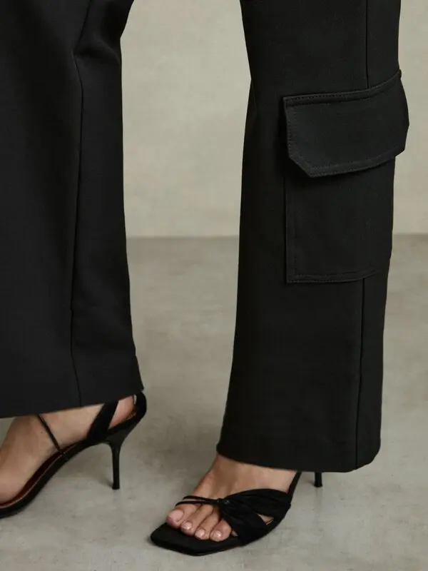 REISS Camilla Petite Wide-leg Combat Trousers