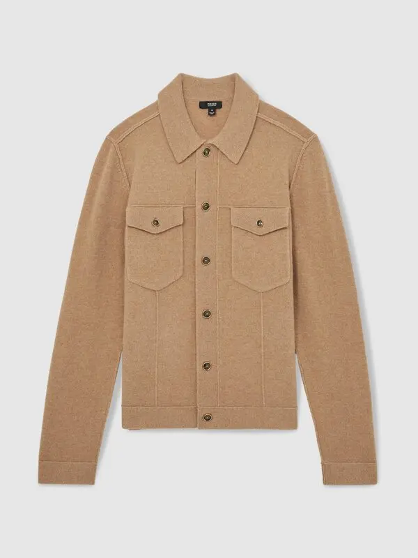 REISS Flinch Wool Knitted Jacket