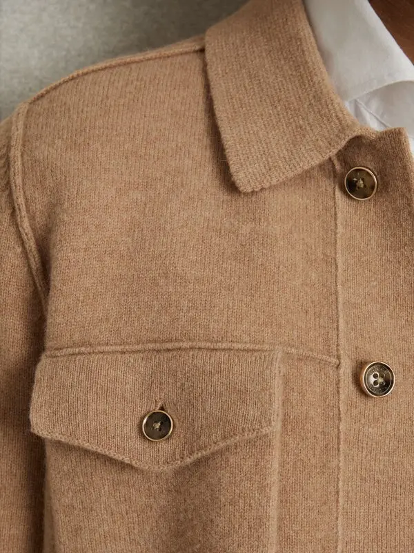REISS Flinch Wool Knitted Jacket